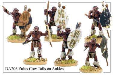 Zulus with Cow Tails on Ankles (DA206) – Casting Room Miniatures