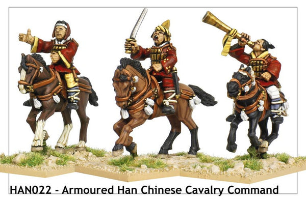 Armoured Chinese Cavalry Command (HAN022) – Casting Room Miniatures