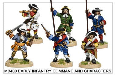Early Infantry Command and Characters (MB400) – Casting Room Miniatures