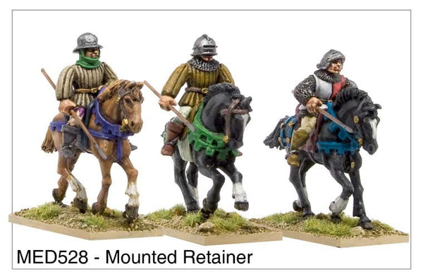 Mounted Medieval Retainers (MED528) – Casting Room Miniatures